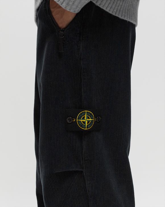 Stone Island ORGANIC COTTON CORDUROY CARGO PANTS Black Stone Island ORGANIC COTTON CORDUROY CARGO PANTS Black