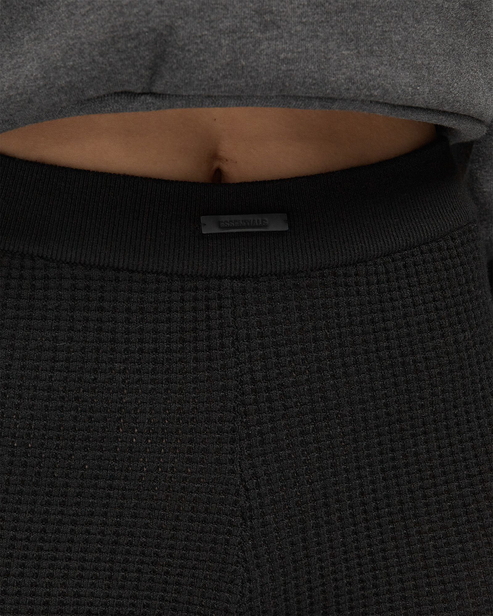 Fear of God Essentials WMNS WAFFLE BIKER SHORT Black | BSTN Store