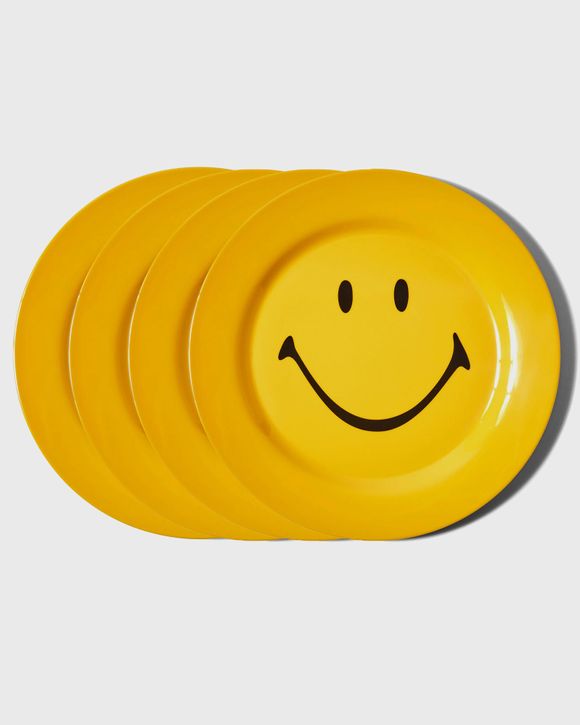 Market Smiley Plate 4 Piece Set Yellow | BSTN Store