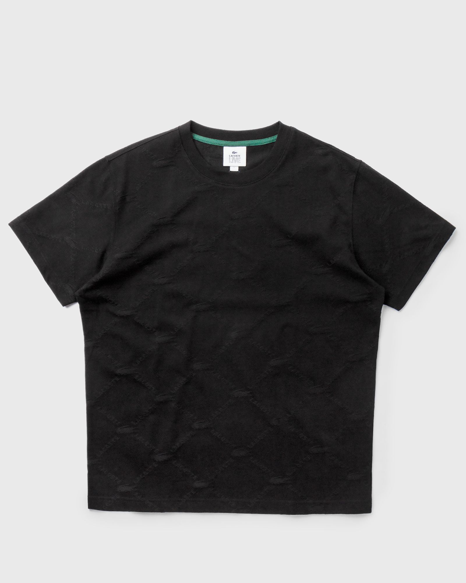 Lacoste LIVE Monogram Patterned TEE Black | BSTN Store