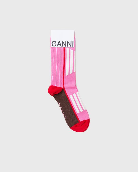Ganni Organic Cotton Sporty Sock White | BSTN Store