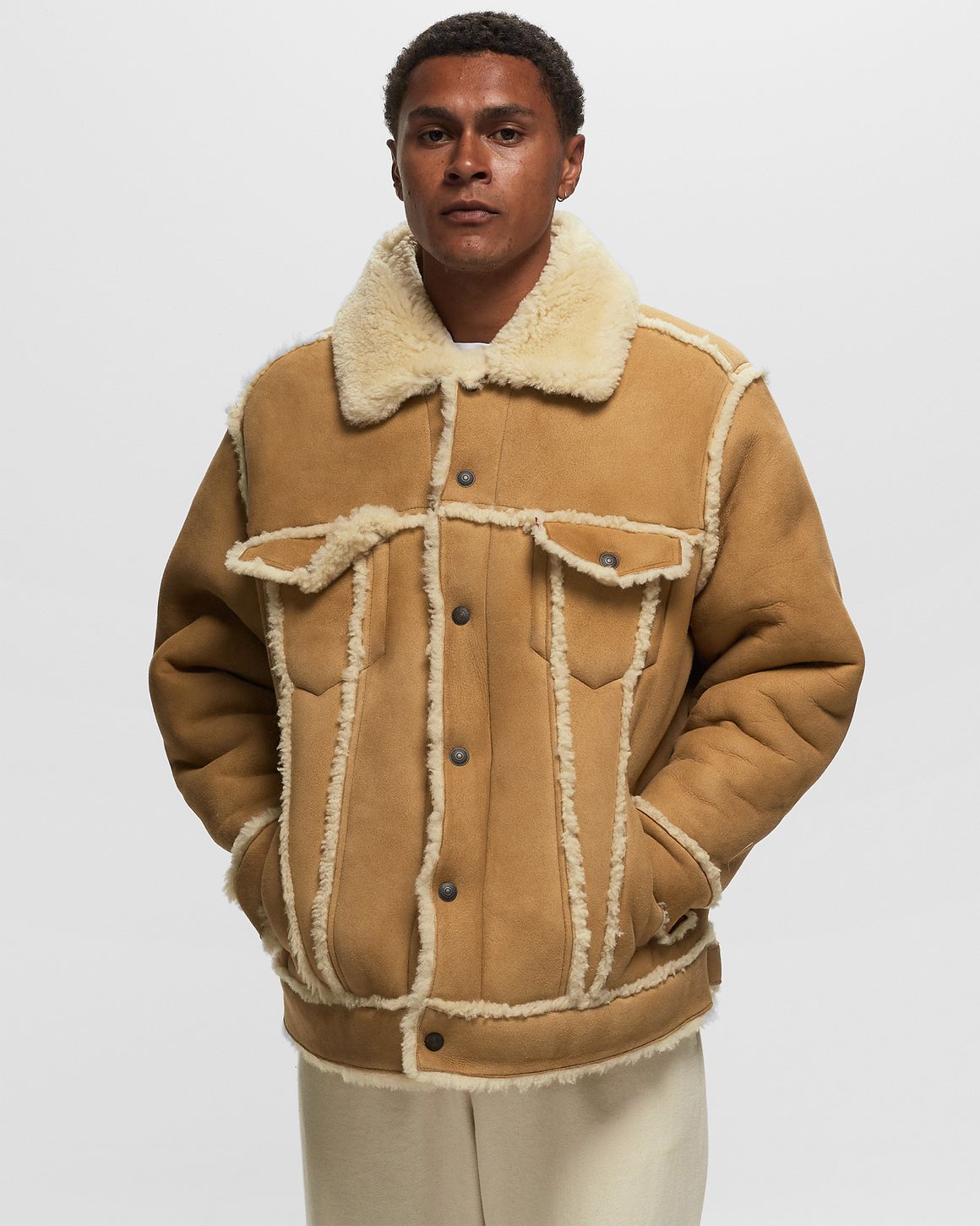 Levis SHEARLING TRUCKER Brown BSTN Store