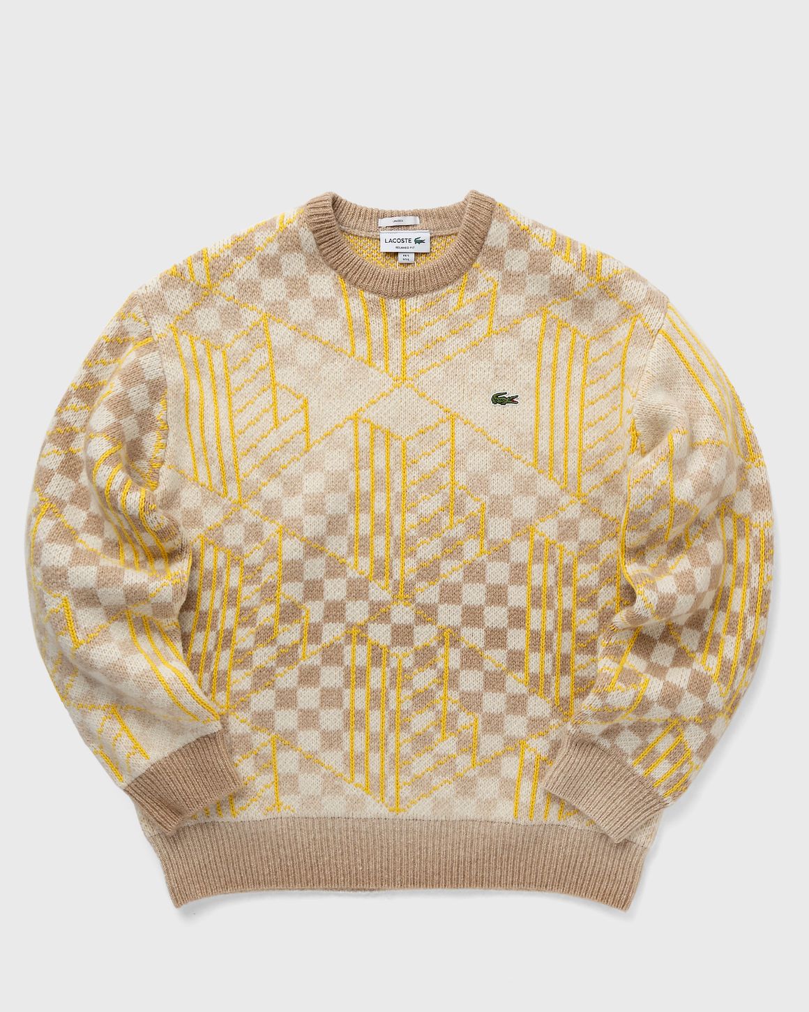 Lacoste PULLOVER Brown Yellow BSTN Store