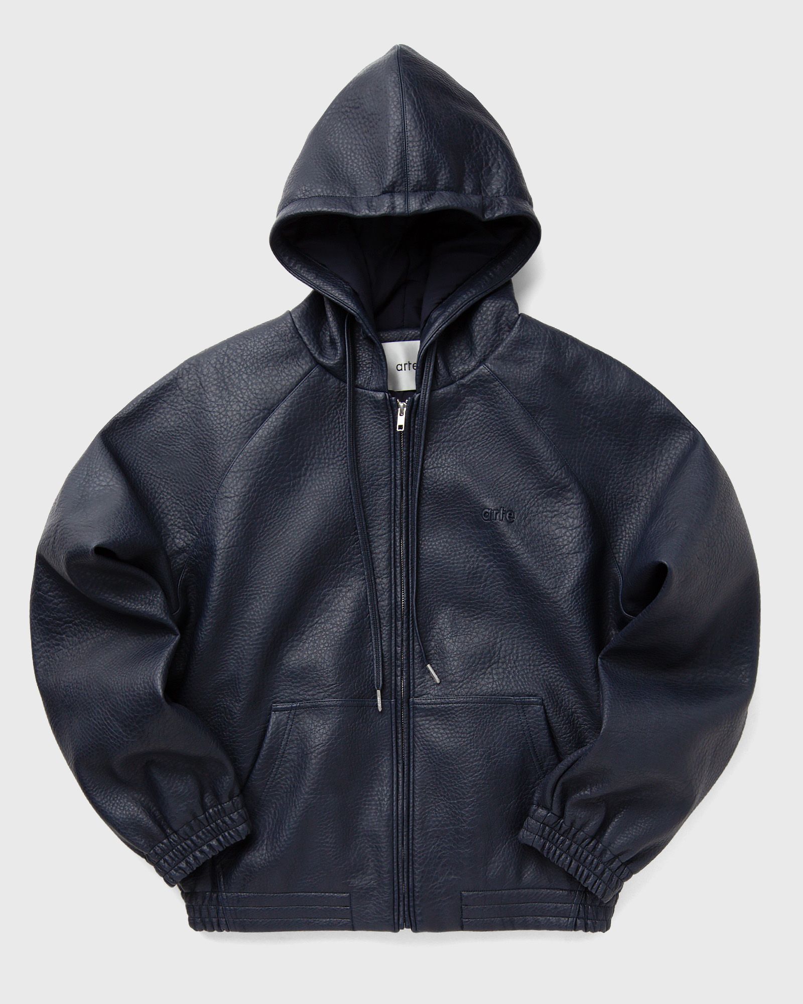 Arte Antwerp Leather hoodied Jacket Blue | BSTN Store