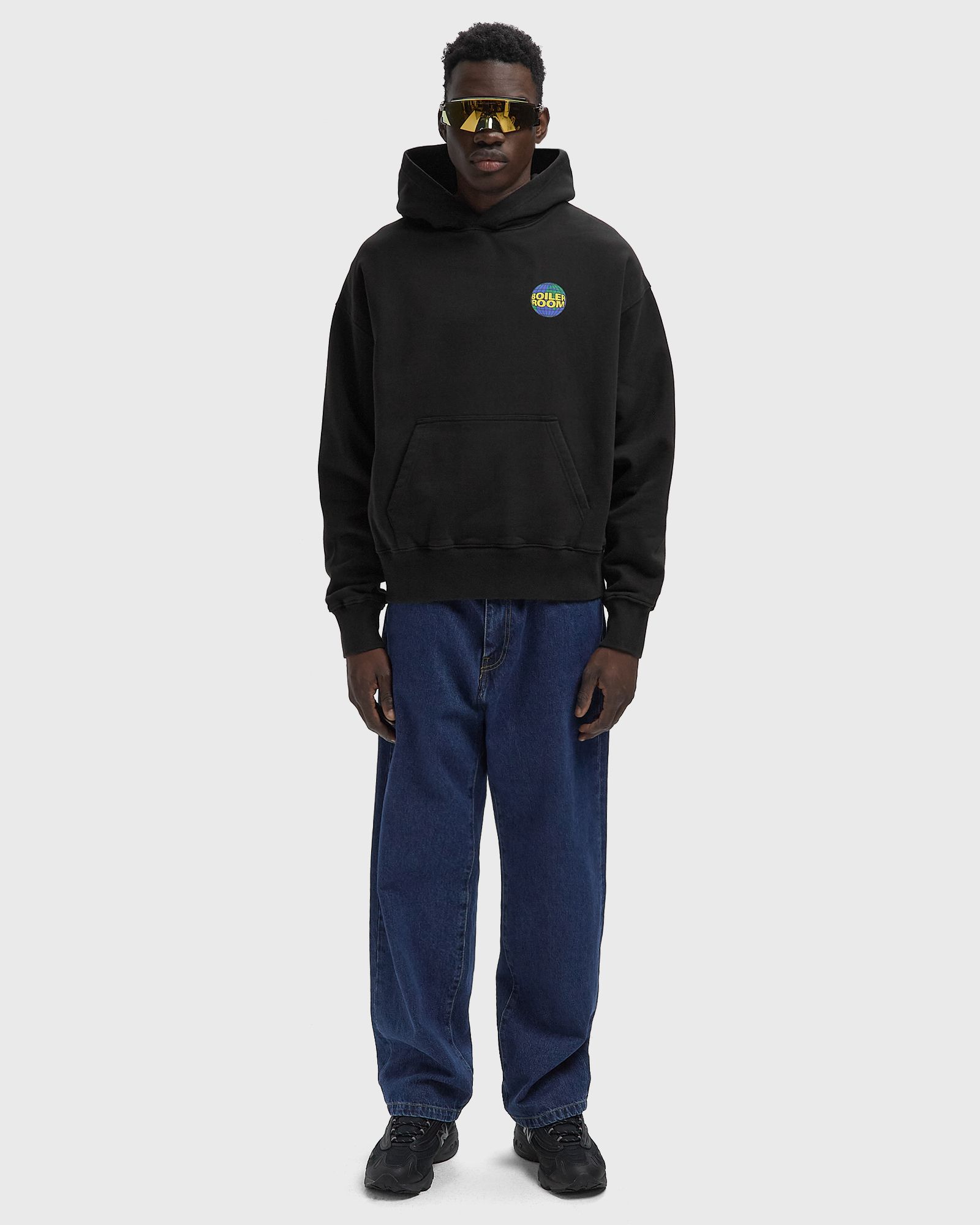 Boiler Room GLOBE LOGO HOODIE Black | BSTN Store