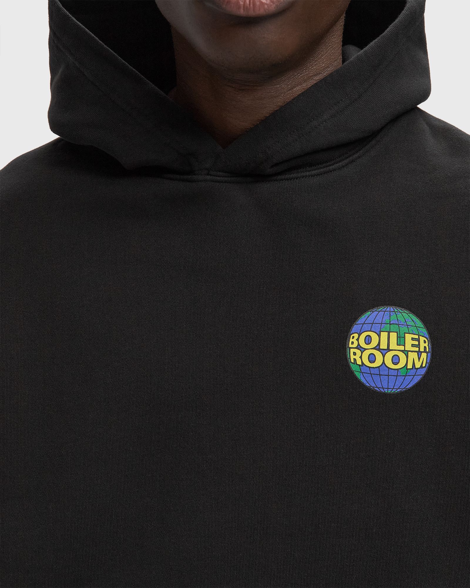 Boiler Room GLOBE LOGO HOODIE Black | BSTN Store