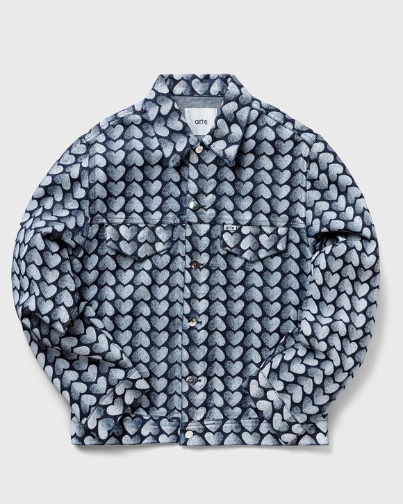 Arte Antwerp Allover Heart Denim Jacket Blue | BSTN Store