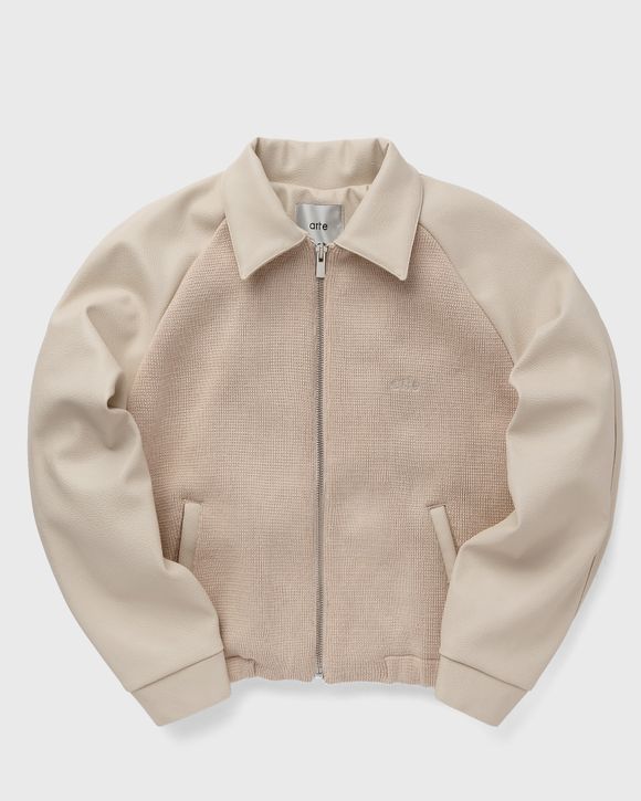 Arte Antwerp Knit & Leather Jacket Beige | BSTN Store