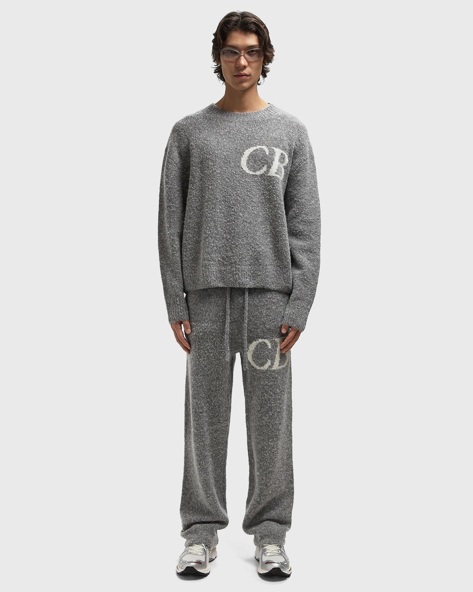 Cole Buxton CB LOGO KNIT SWEATER Grey | BSTN Store