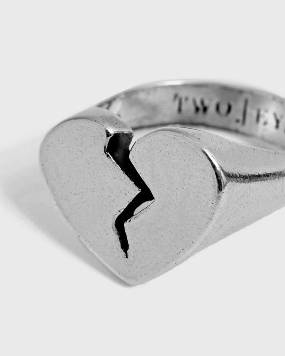 TwoJeys Broken Heart Ring Silver BSTN Store