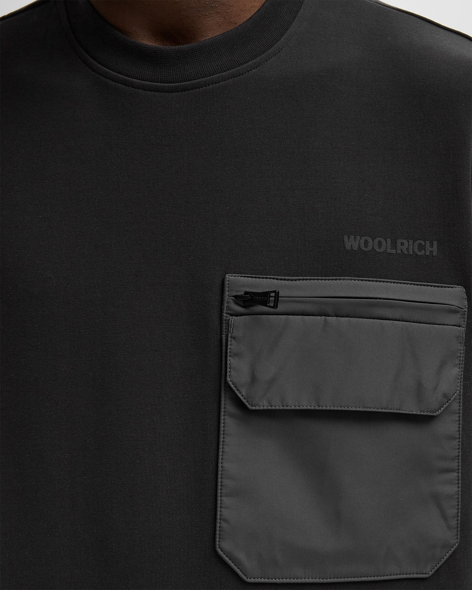 WOOLRICH BLACK LABEL - TECH FLEECE CREWNECK Black | BSTN Store