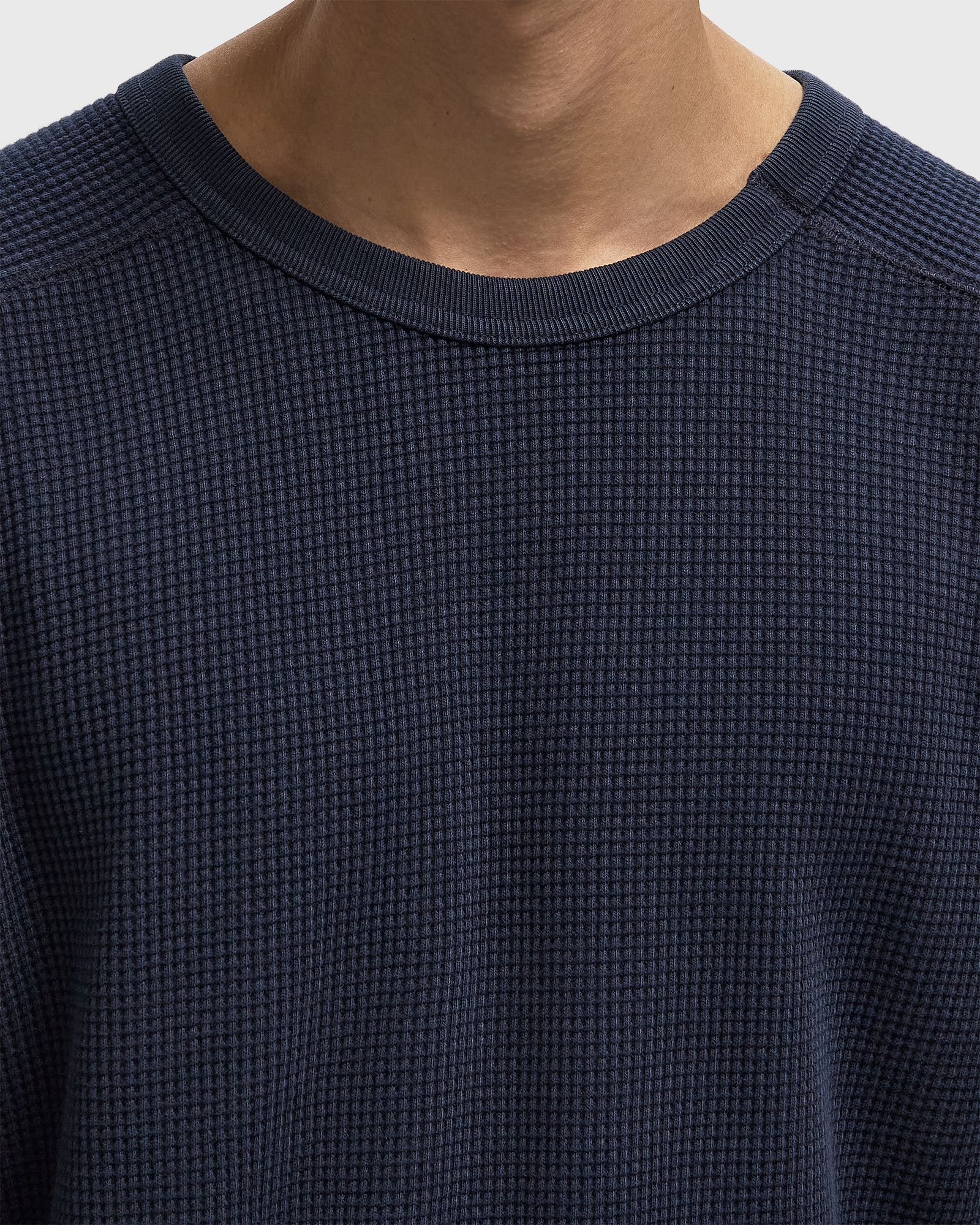 Gramicci WAFFLE CREW Blue | BSTN Store