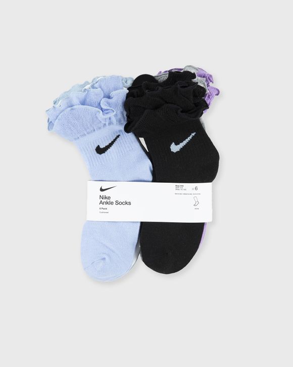 Nike GIRLS 6PK RUFFLE ANKLE SOCK Blue | BSTN Store