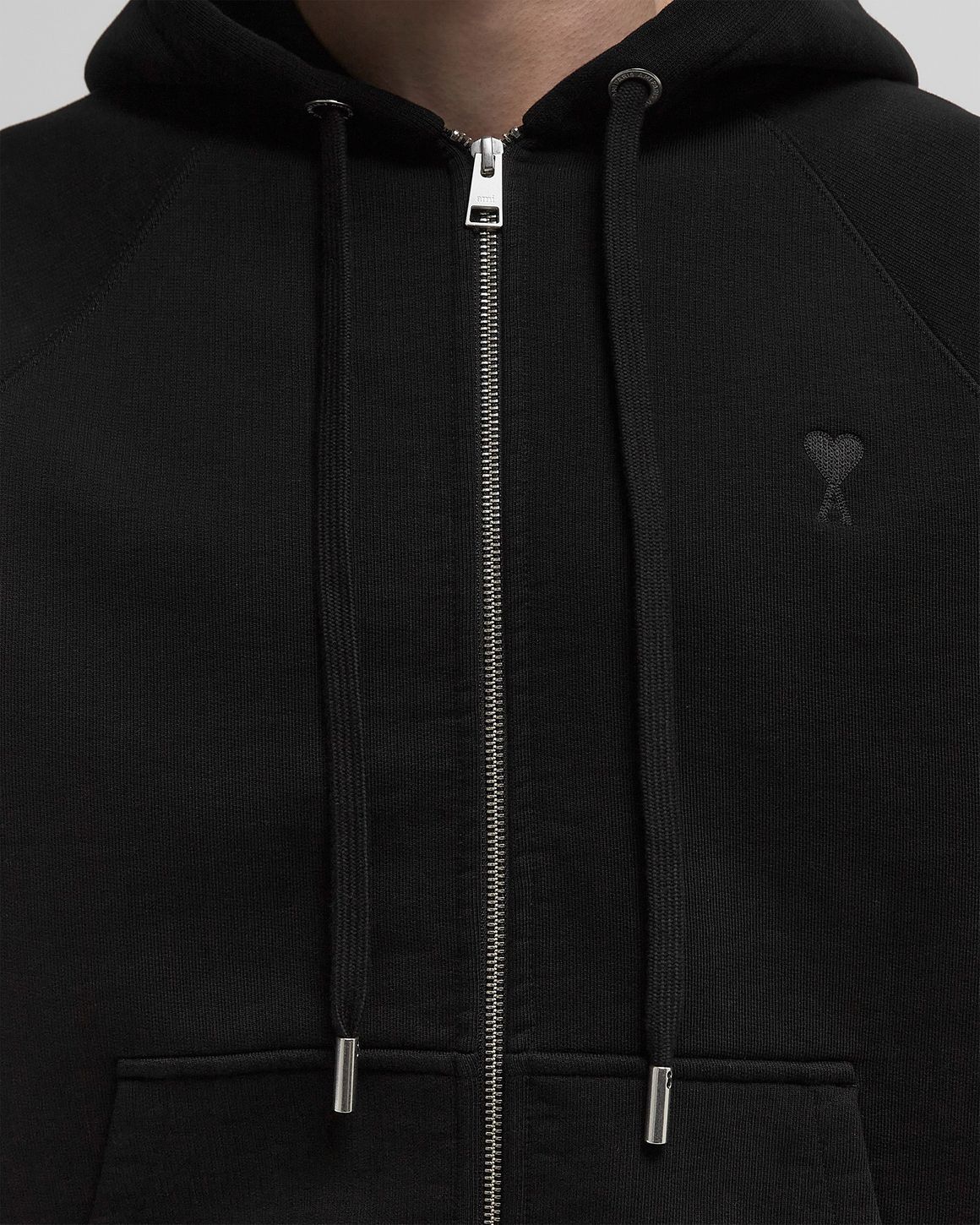 AMI Paris TONAL AMI DE COEUR HOODIE Black | BSTN Store AMI Paris TONAL AMI DE COEUR HOODIE Black | BSTN Store