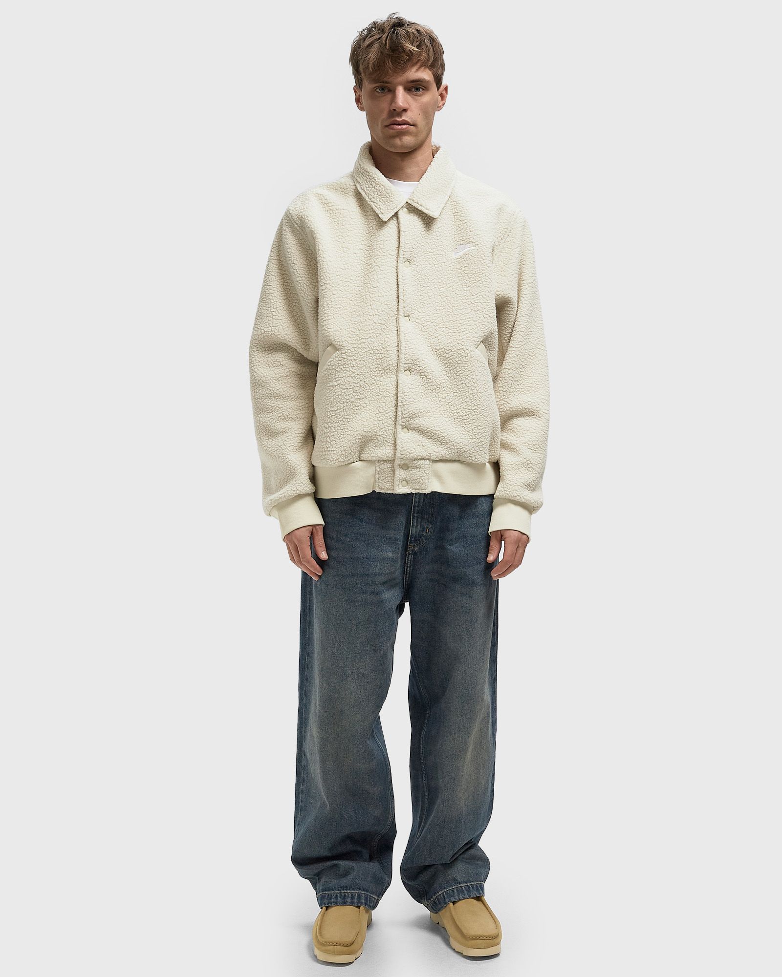 Nike CLUB SHERPA COACHES Jacket Beige | BSTN Store
