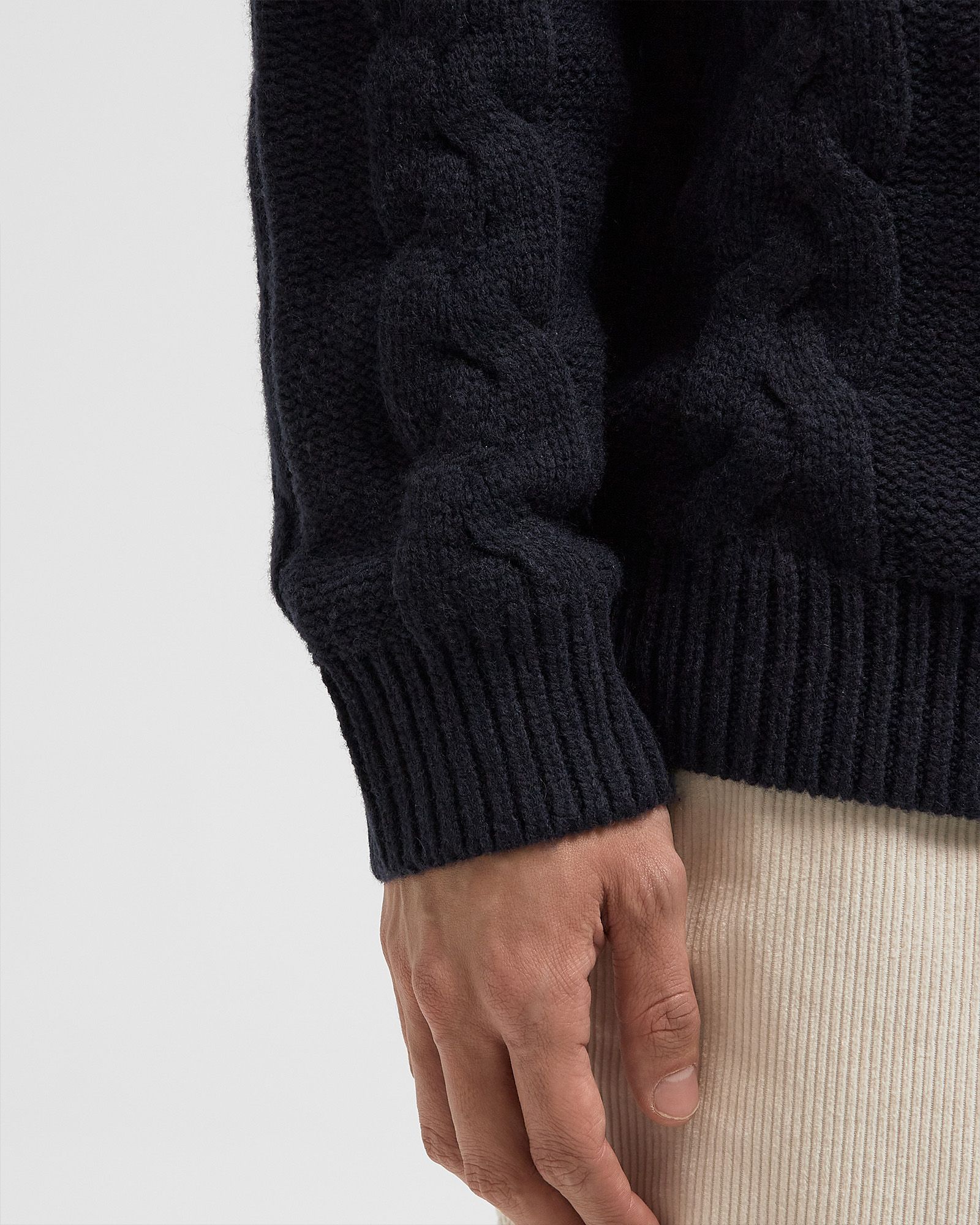 Fred Perry CHUNKY CABLE KNIT JUMPER Blue | BSTN Store