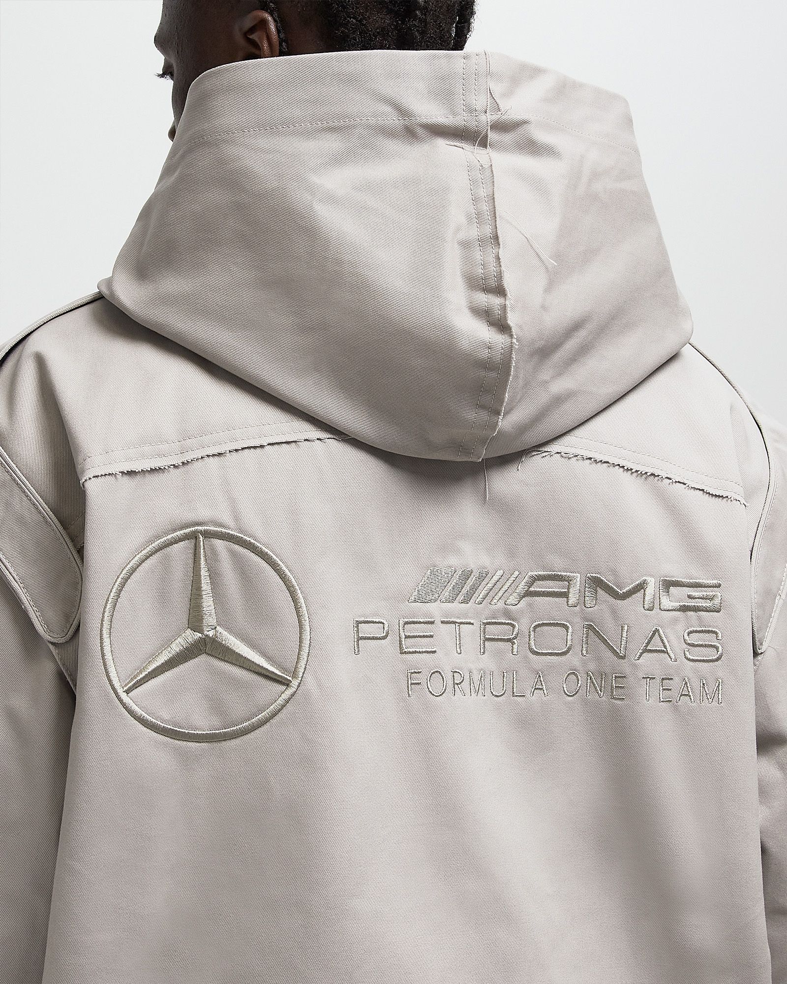 Adidas x BAD BUNNY X MERCEDES F1 RACING ZIP UP White | BSTN Store