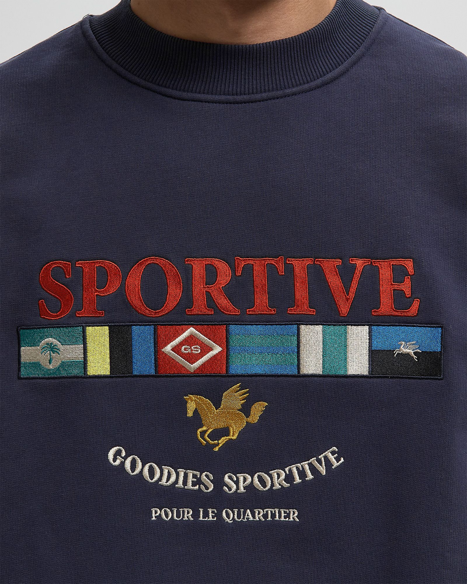 Goodies Sportive ﻿LEGACY FLAGS CREWNECK Blue | BSTN Store