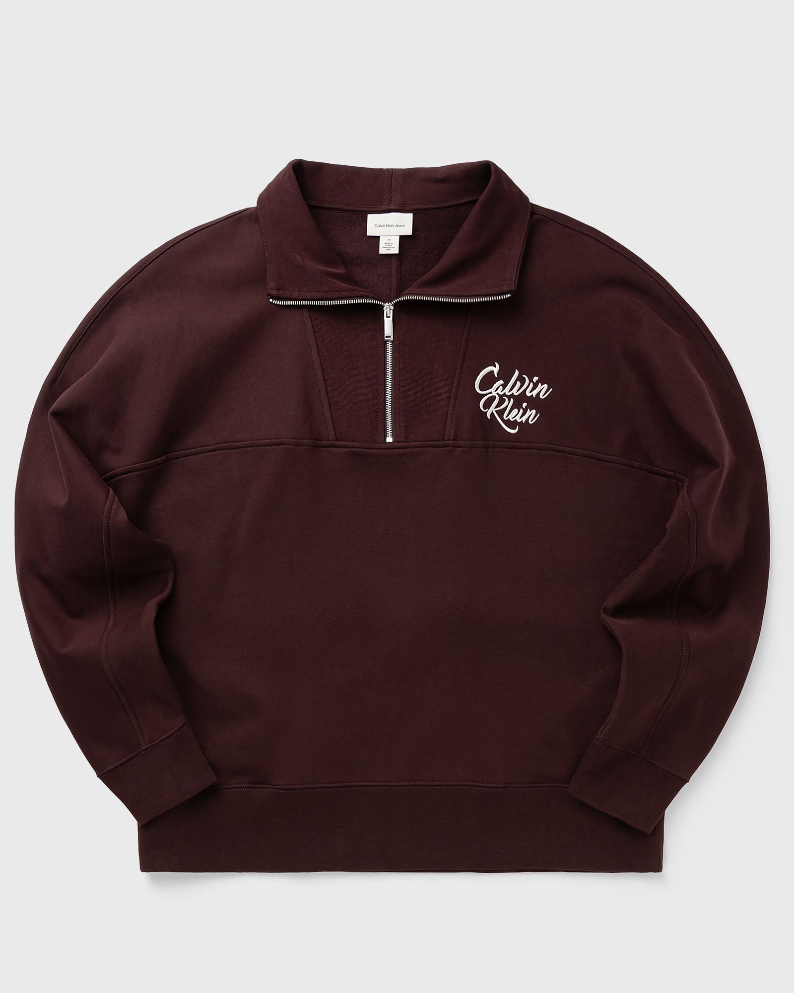 Calvin Klein Jeans PREMIUM FLEECE LOGO FUNNEL NECK Brown | BSTN Store