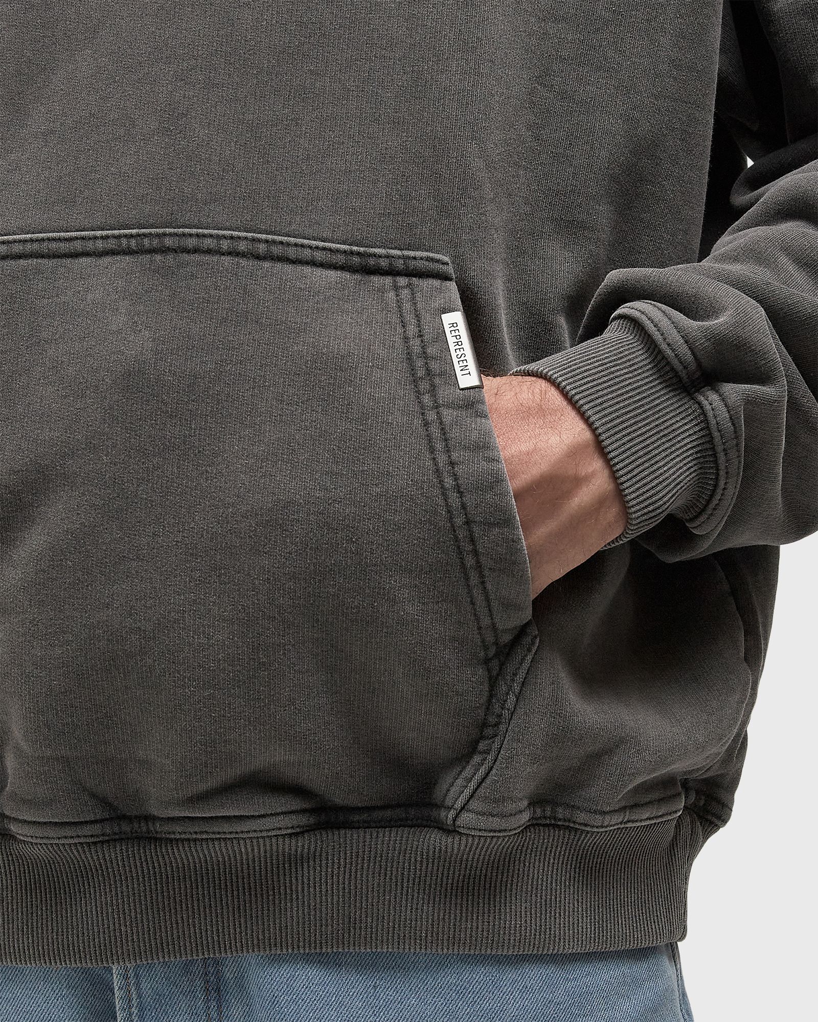 Represent Represent Owners Club Script Hoodie Grey | BSTN Store