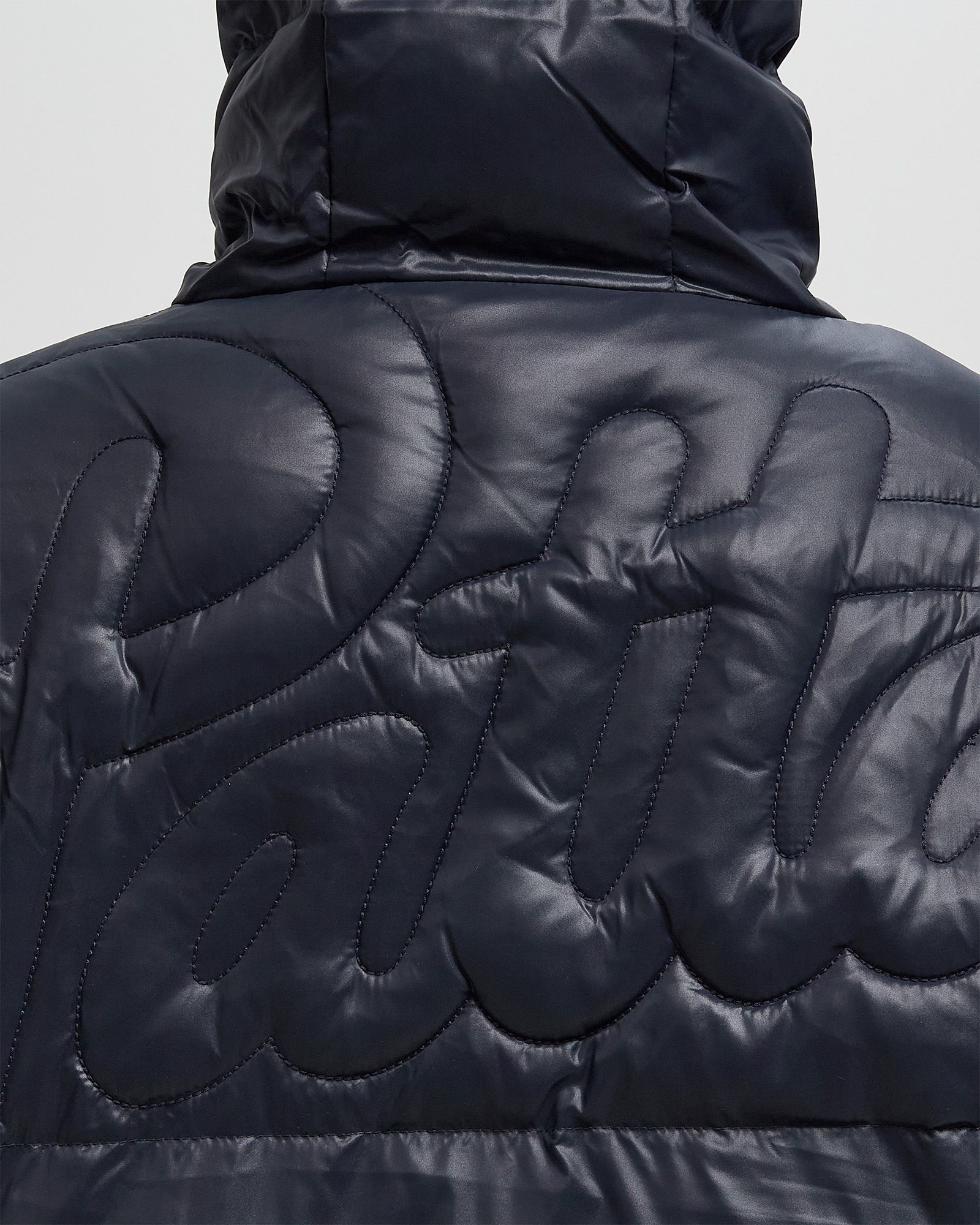 PATTA Quilted Script Logo Puffer Jacket Blue | BSTN Store