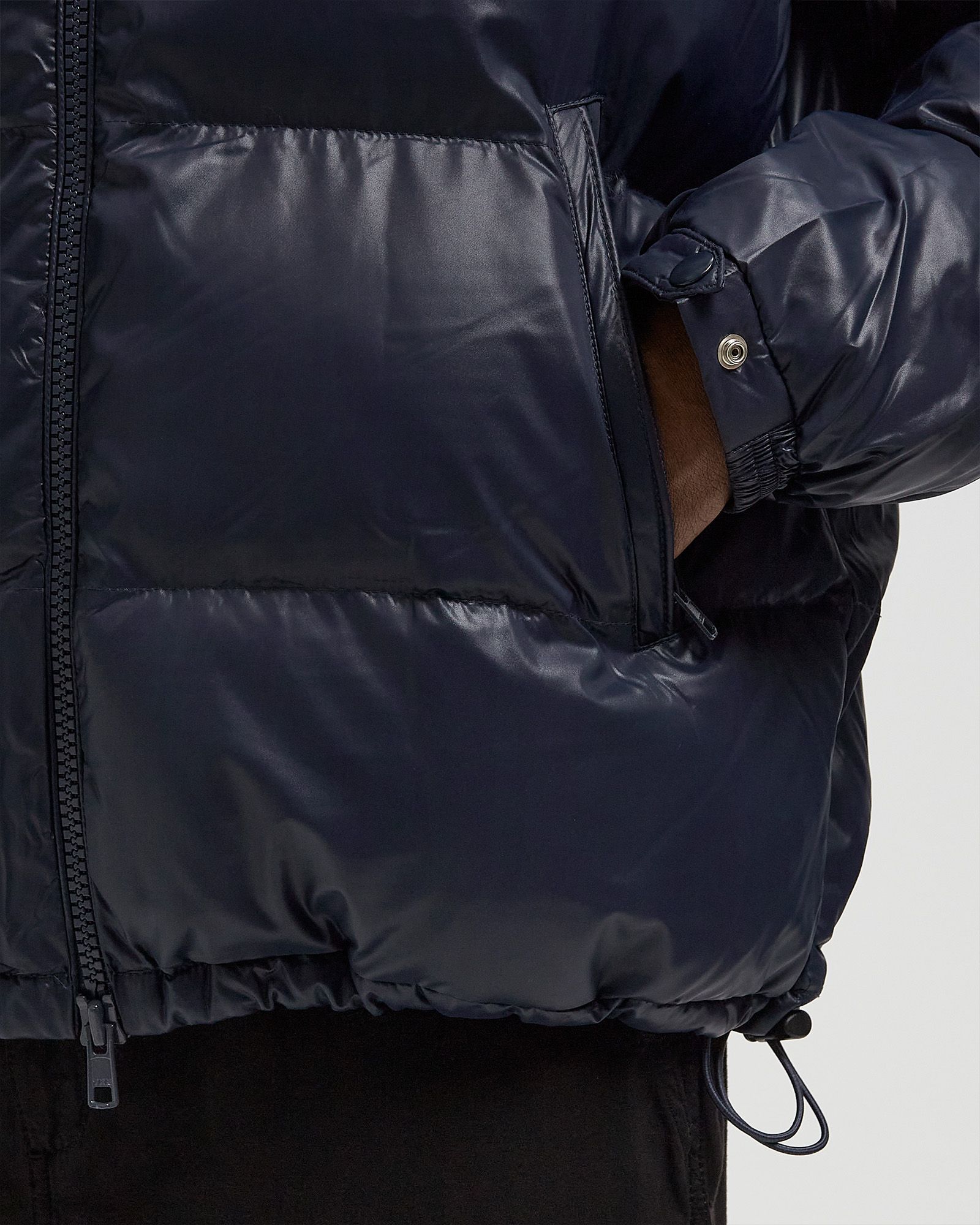 PATTA Quilted Script Logo Puffer Jacket Blue | BSTN Store