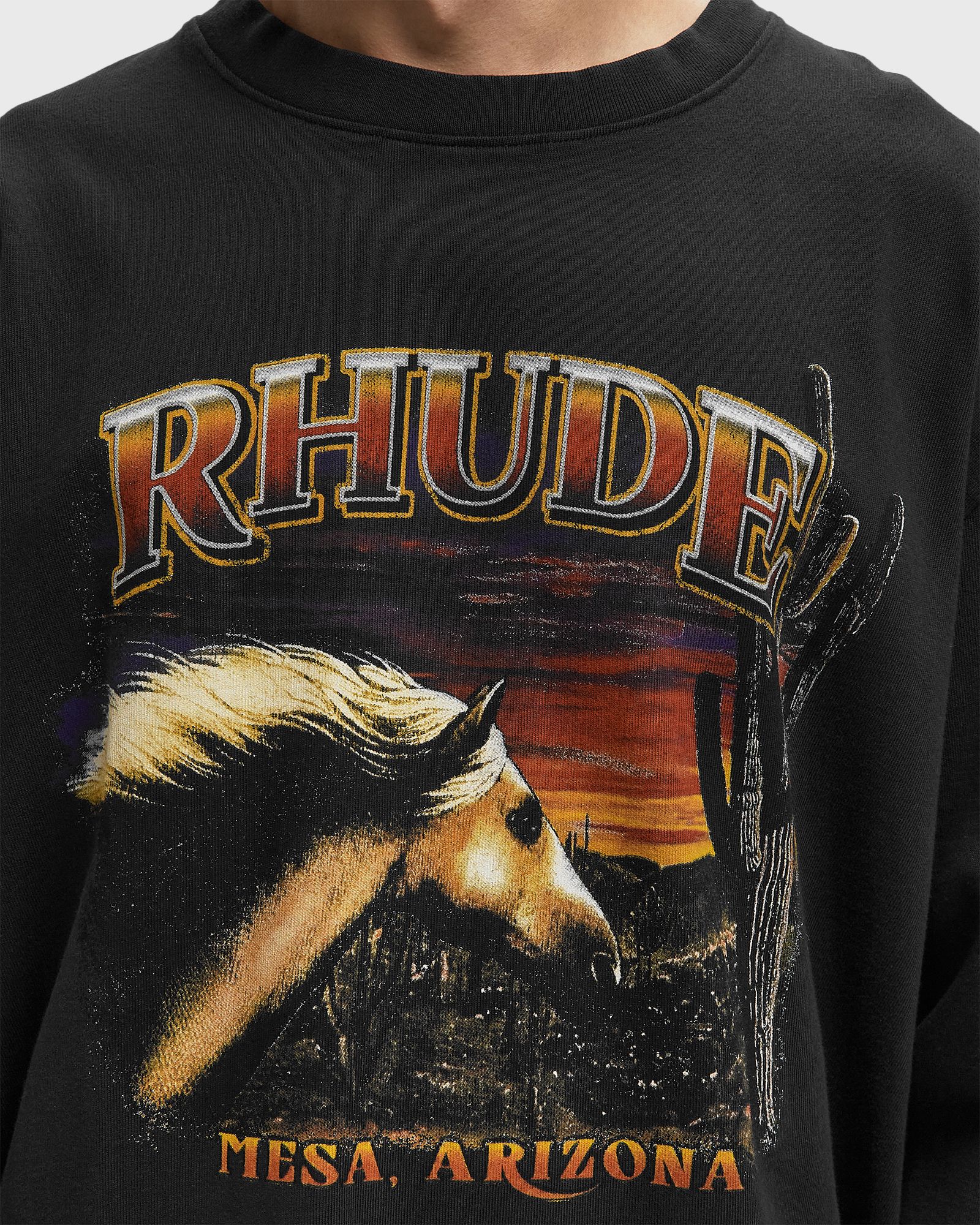Rhude MESA STALLION LS TEE Black | BSTN Store
