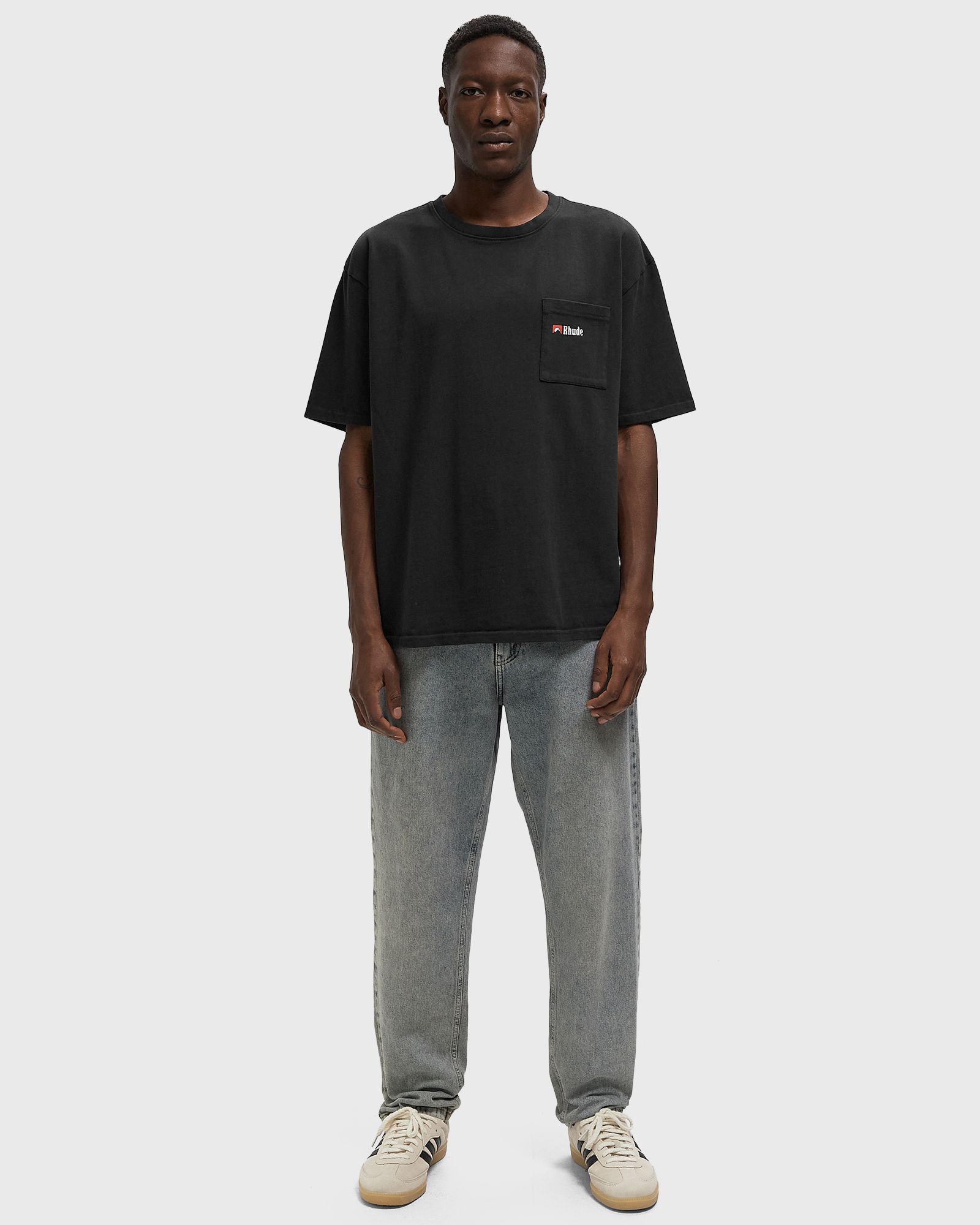Rhude MOONLIGHT WOLF POCKET TEE Black | BSTN Store