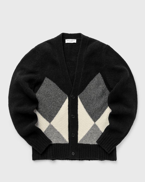 Officine Générale MILES SWEATER TEC WO MULITISTIT ARGYLE Black | BSTN Store