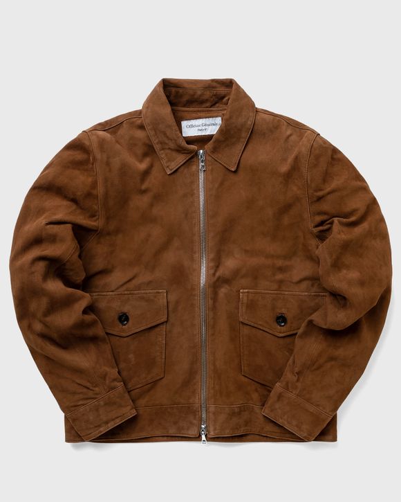 Officine Générale VICTOR ITALIAN GOAT SUEDE LEATHER JACKET Brown | BSTN ...