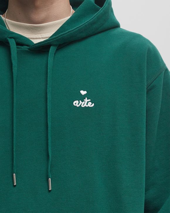 Arte Antwerp Small heart and logo Hoodie Green | BSTN Store Arte Antwerp Small heart and logo Hoodie Green | BSTN Store