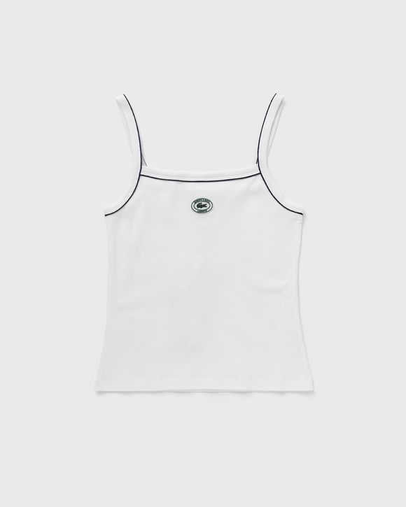Sporty & Rich Lacoste Pique Tank Top White | BSTN Store