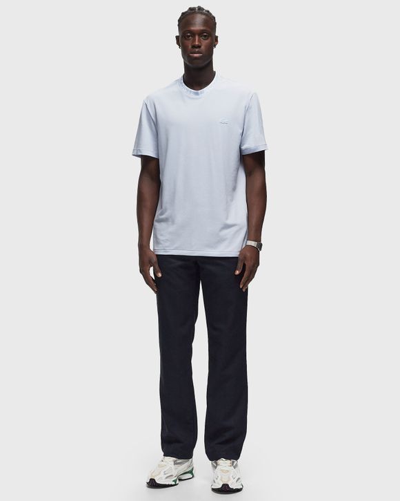 Lacoste LIGHTWEIGHT PIQUE JACQUARD NECK T SHIRT Blue BSTN Store