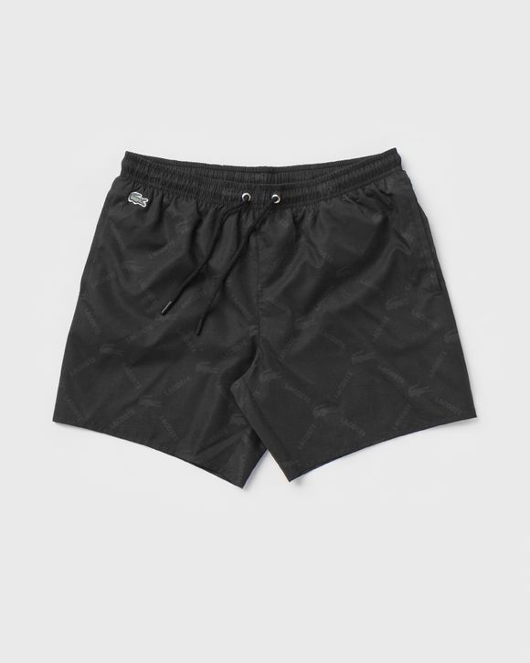 Lacoste Monogram Print Swim Shorts Black BSTN Store