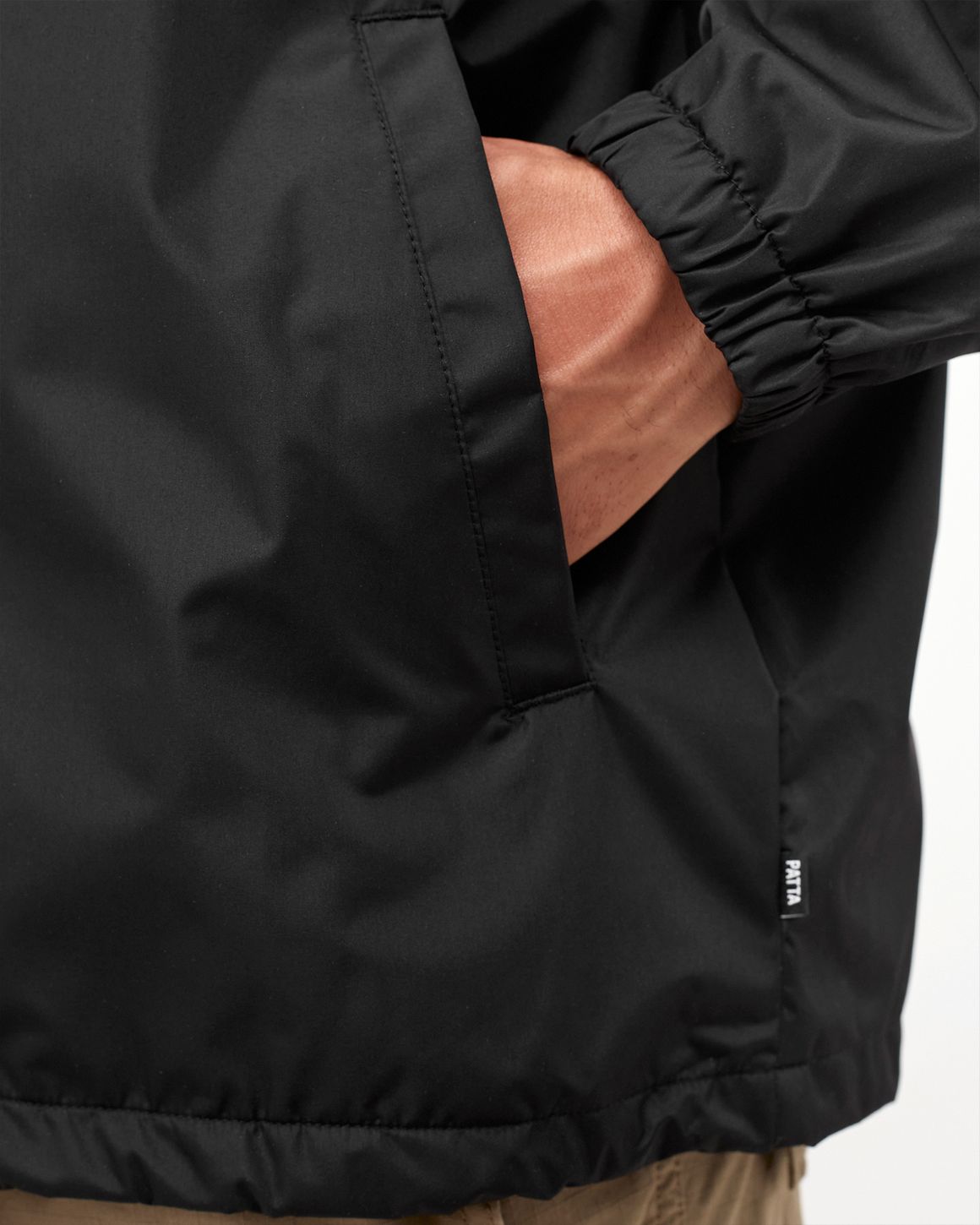 PATTA Basic Coach Jacket Black | BSTN Store PATTA Basic Coach Jacket Black | BSTN Store